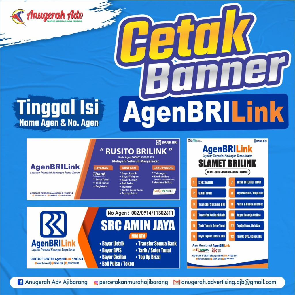 Jual Spanduk / Banner BRI Link Custom Ukuran | Baner BRI Link Custom ...