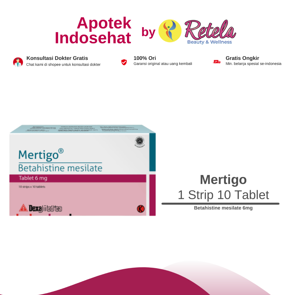 Jual MERTIGO 6MG 1 STRIP 10 TABLET | Shopee Indonesia