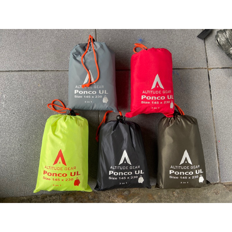 Jual Jas Hujan Poncho Ultralight 3in1 anti tembus Altitude gear 145cm x ...