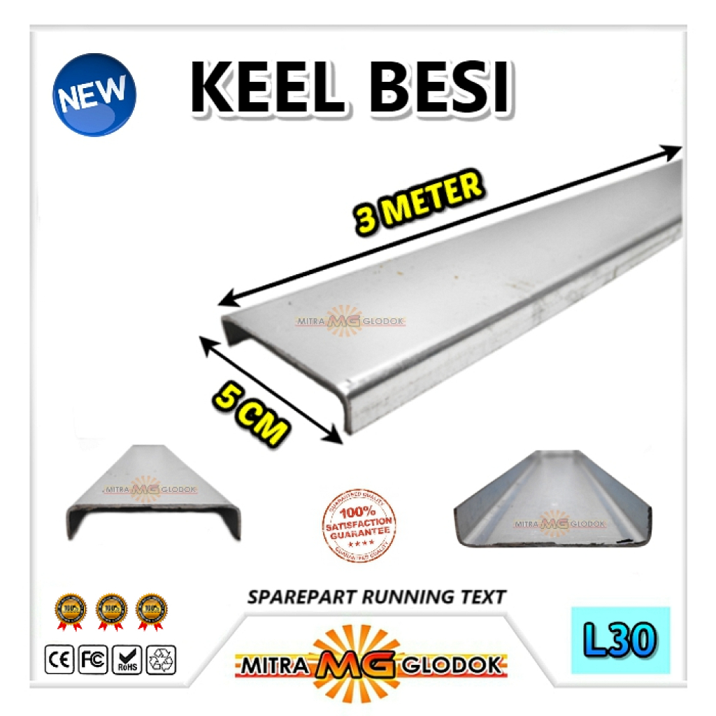Jual KEEL BESI PENYANGGA PANEL MODULE DALAM FRAME RUNNING TEXT DAN ...