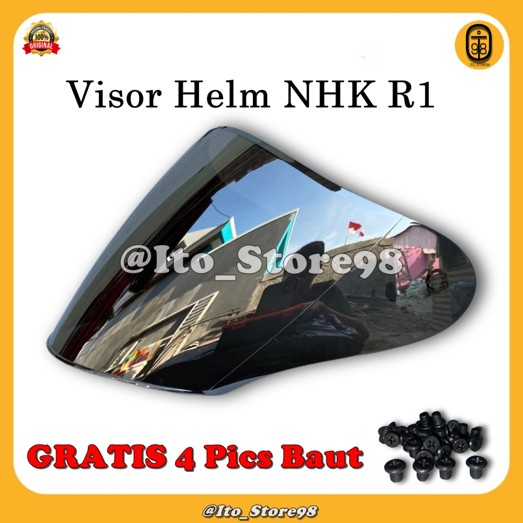 Jual Kaca Helm Half Face NHK R1 Original Norisk Tipe Visor Iridium Pnp ...