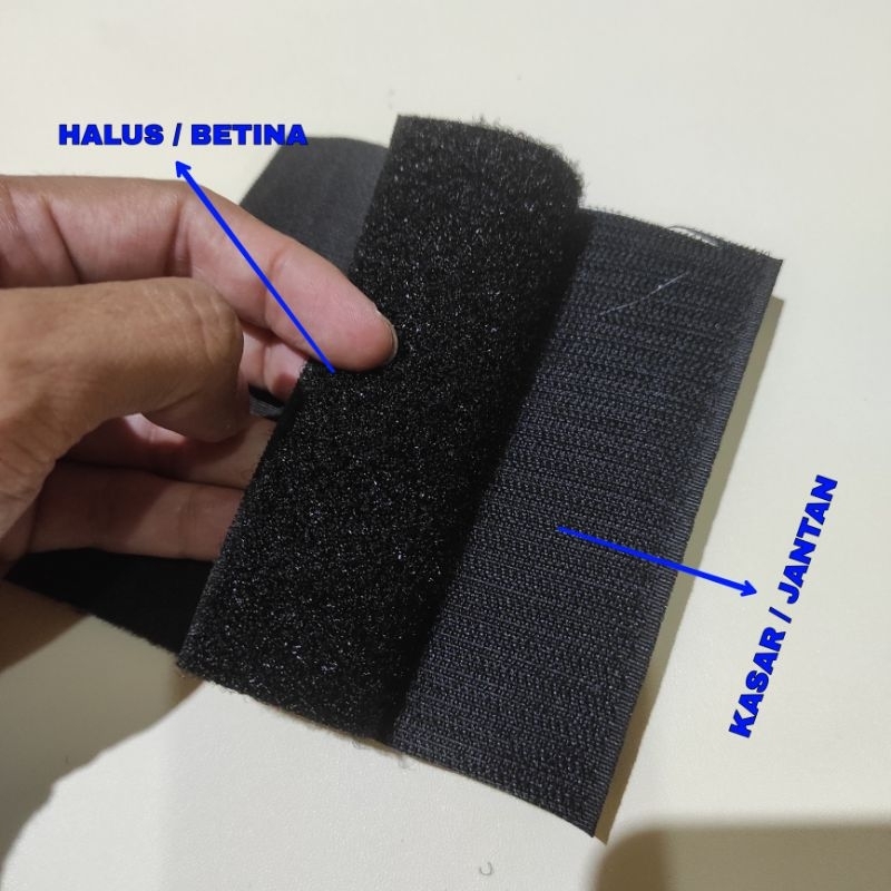 Jual perekat velcro satu set kasar dan halus / tempelan perepet logo ...