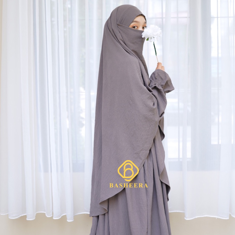 Jual BASHEERA LABEL KHADEEJAH SERIES- French khimar - french khimar ...