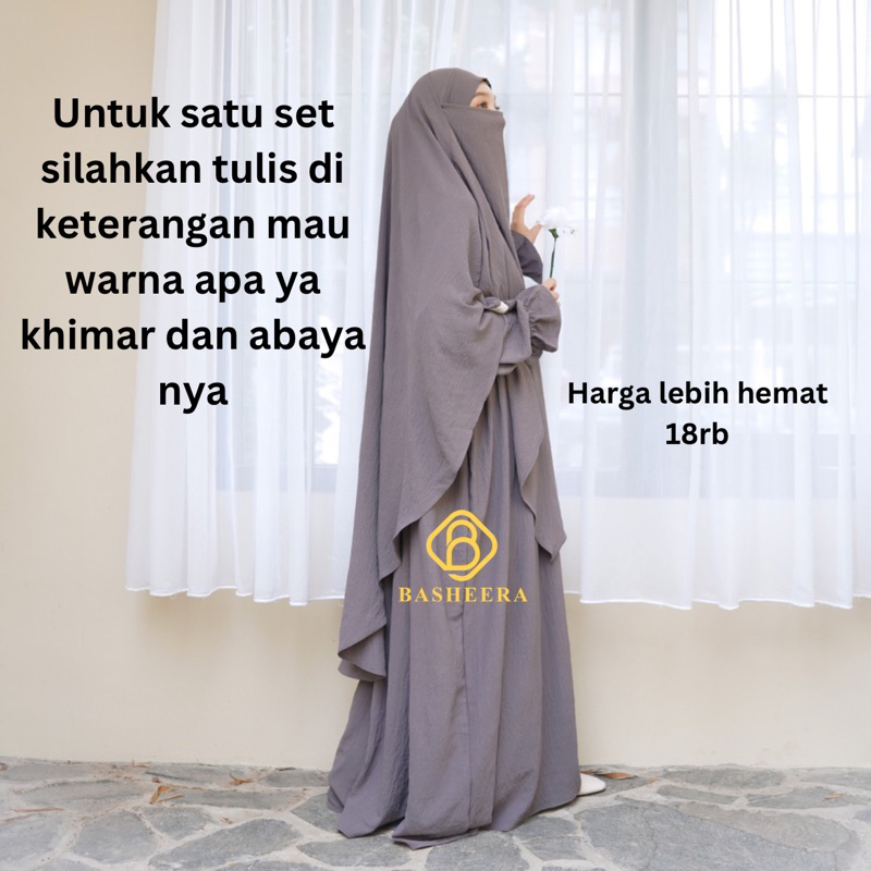 Jual BASHEERA LABEL KHADEEJAH SERIES- French khimar - french khimar ...