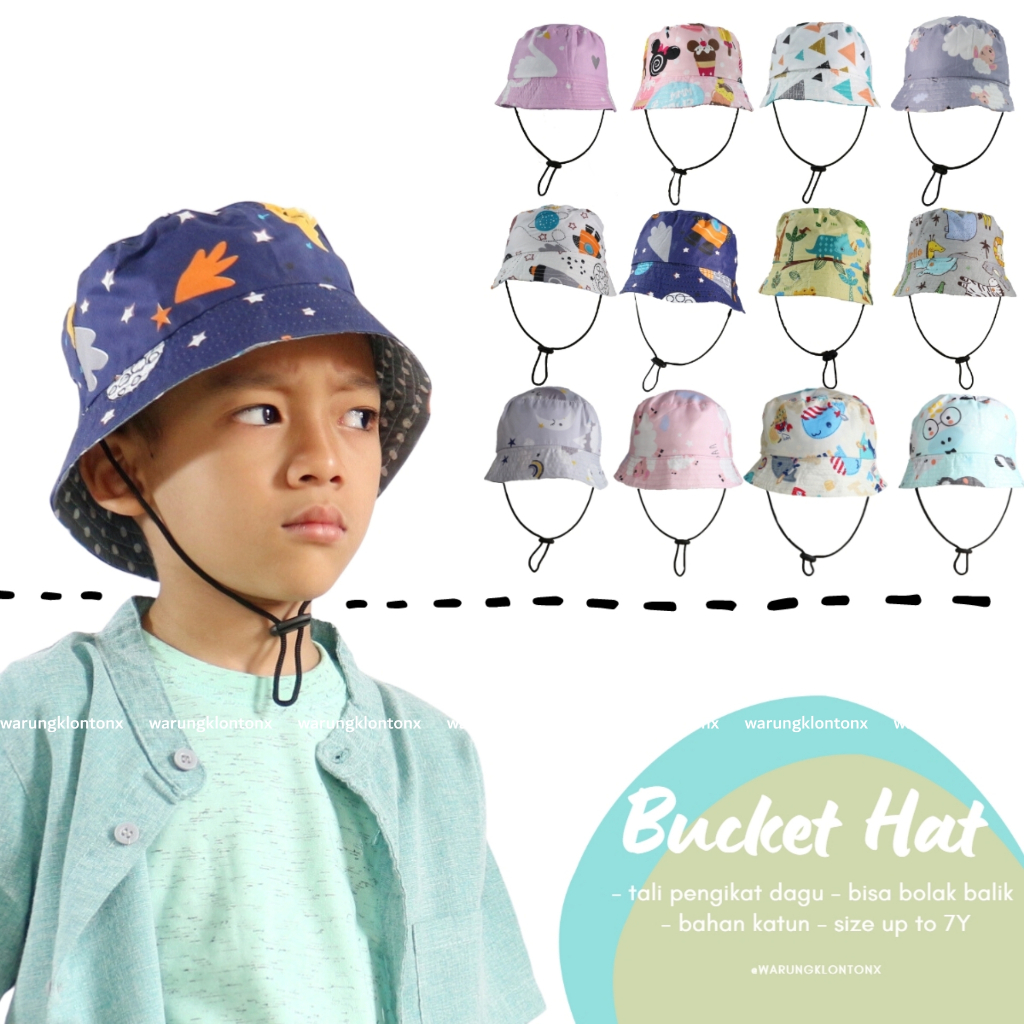 Jual Topi Bucket Anak / Bucket Hat Anak / Topi Bucket Tali / Bucket Hat ...