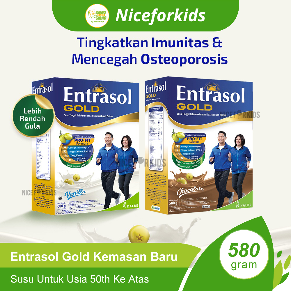 Jual Entrasol Gold Ukuran 560gr Susu Bubuk Tinggi Serat dan Kalsium ...