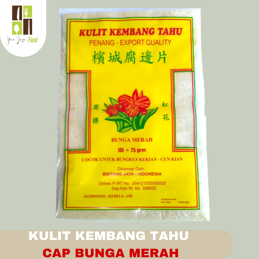 Jual Kulit Kembang Tahu Cap Bunga Merah / Export Quality / Kulit Tahu ...