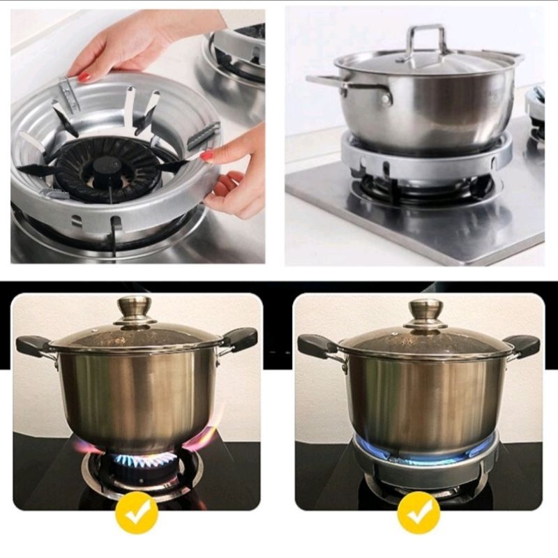 Jual Stove Cover Pelindung Api Tatakan Kompor Penghemat Gas Stainless ...