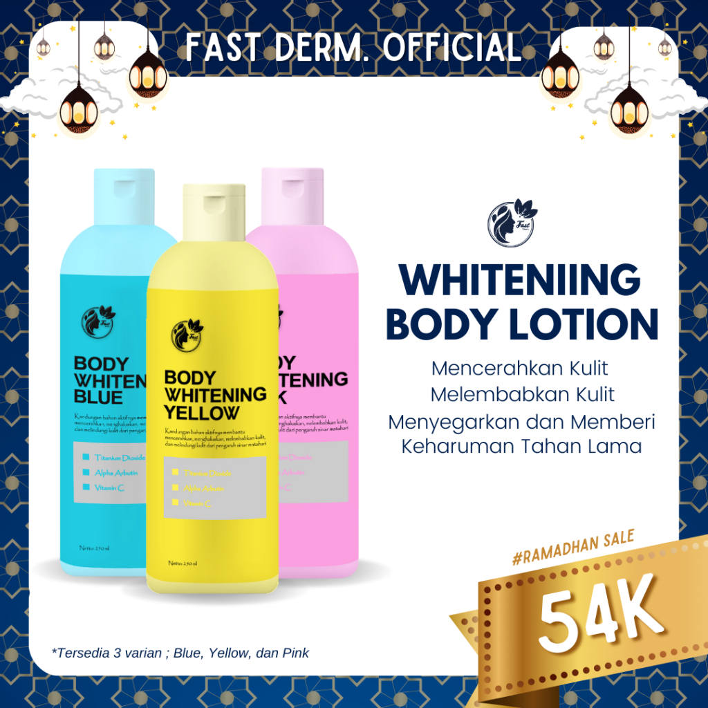 Jual Fast Derm Body Whitening Pink 250 ML | Shopee Indonesia