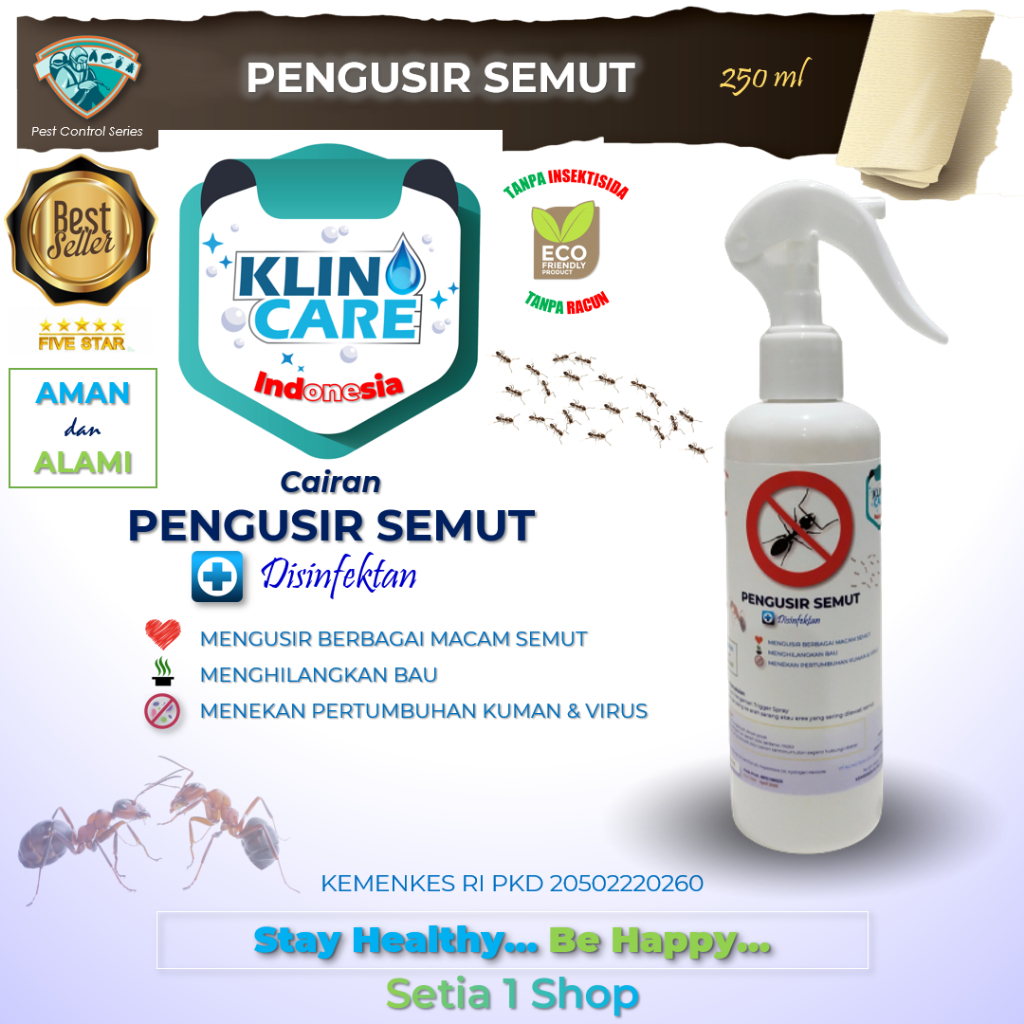 Jual Spray Anti Semut Klino Care 250 Ml Pengusir Semut Antibacterial ...
