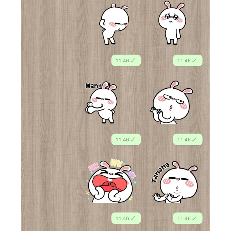 Jual PAKET STIKER WHATS ~ APP RABBIT ( GERAK ) | Shopee Indonesia