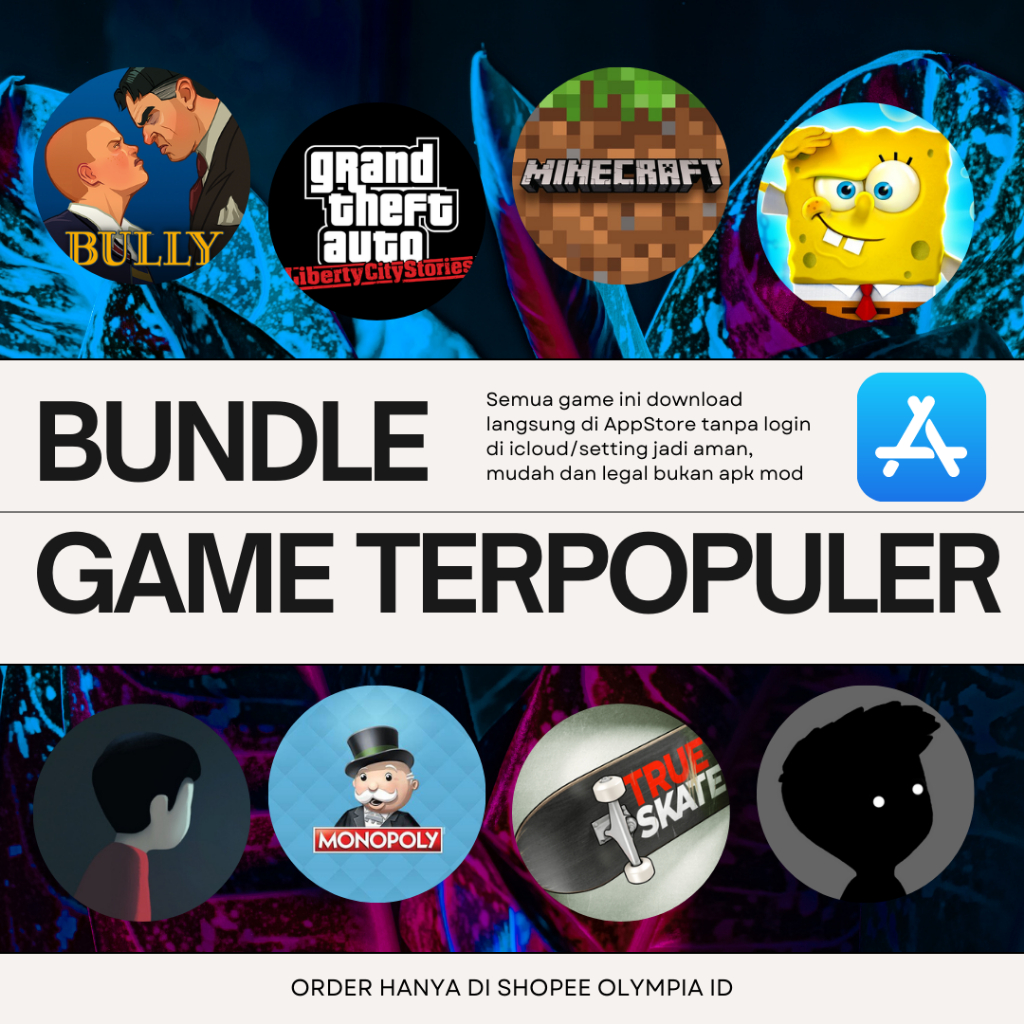 Jual Games Bundle ( Monopoly board, Minecraft, Spongebob BFBB, Inside ...