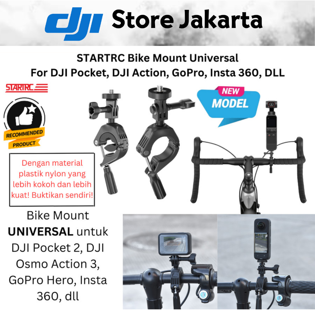 Jual Mounting Sepeda DJI Osmo Action 3 Pocket 2 Bike Mount GoPro ...