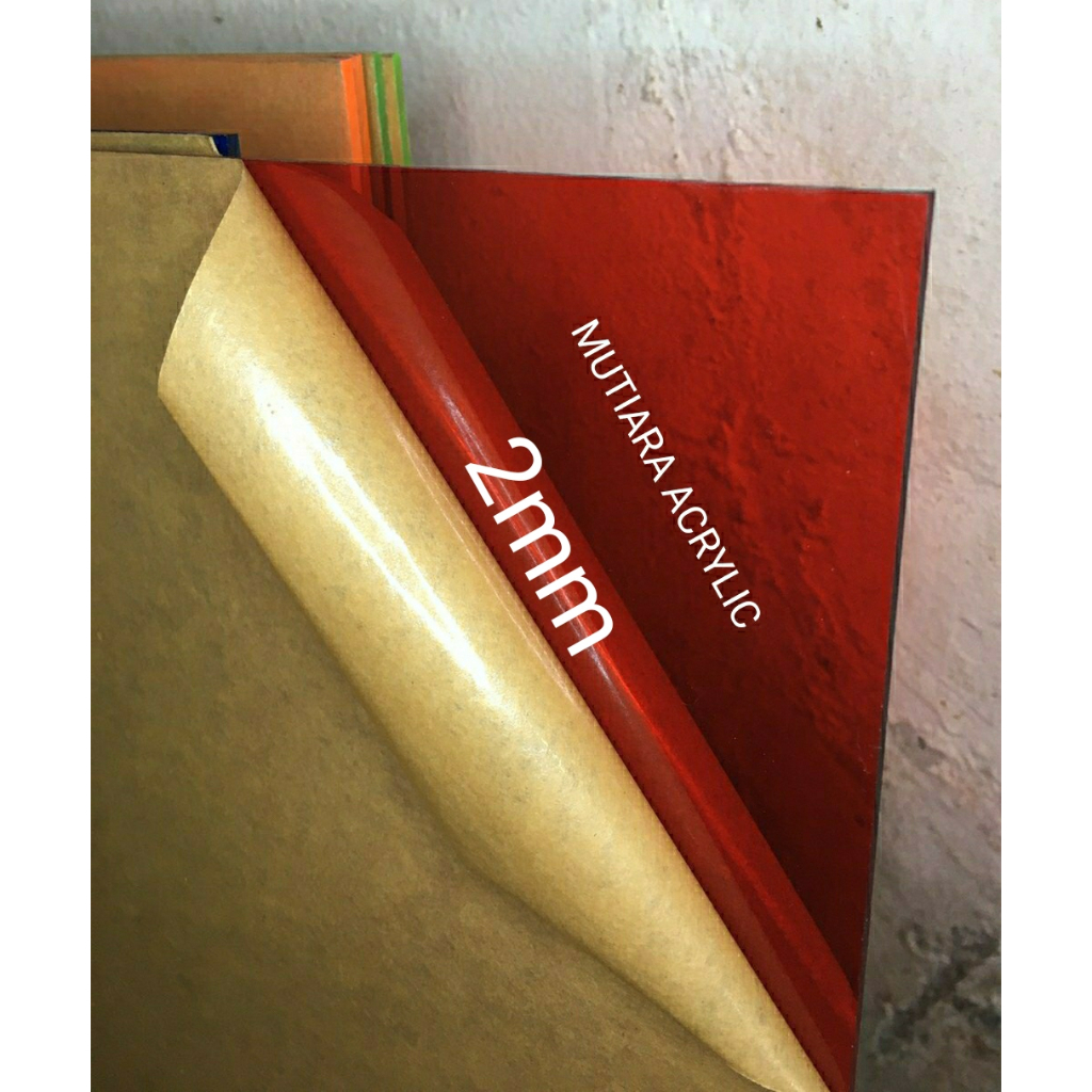 Jual acrylic/akrilik lembaran A5 warna transparan/riben | Shopee Indonesia