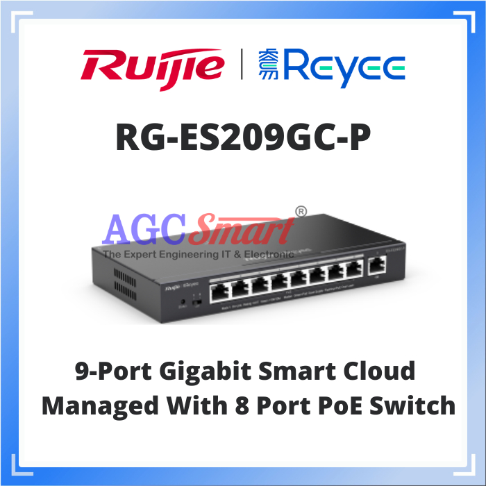 Jual Ruijie RG-ES209GC-P , Cloud Managed 9 Port Gigabit PoE+ Switch ...