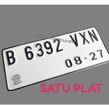 Jual plat nomor motor standar putih sepasang terbaru | Shopee Indonesia