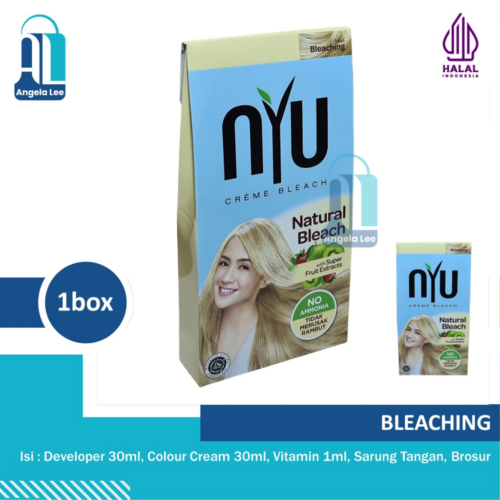 Jual NYU Natural Bleach Bleaching Rambut Alami NO AMMONIA tidak merusak ...