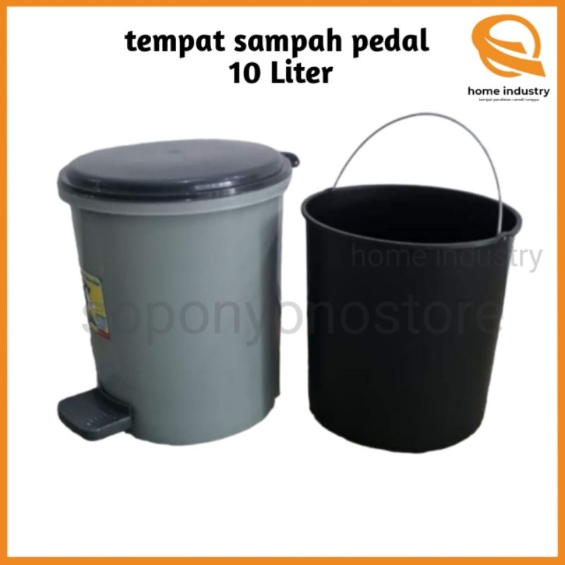 Jual tempat sampah injak 10 liter / tempat sampah 10l dengan pedal & ember | Shopee Indonesia