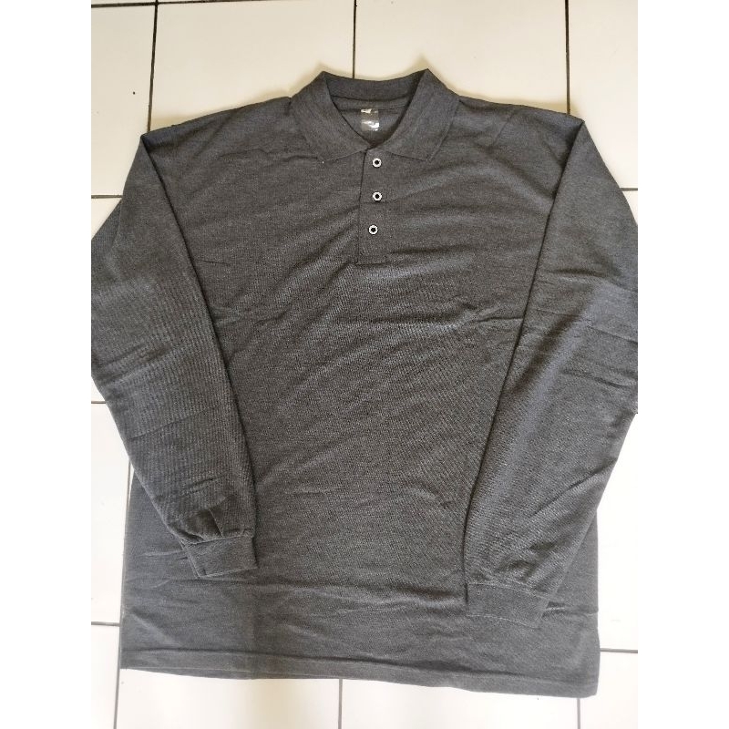 Jual KAOS KRAH POLOS TANGAN PANJANG JUMBO 4XL - KAOS POLO SHIRT BIGSIZE LENGAN PANJANG | Shopee ...