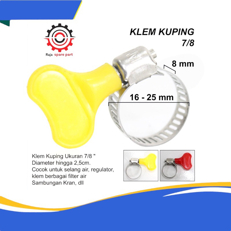 Jual KLEM SELANG GAS KUPING / HOSE CLAMP SELANG GAS STENLESS | Shopee ...