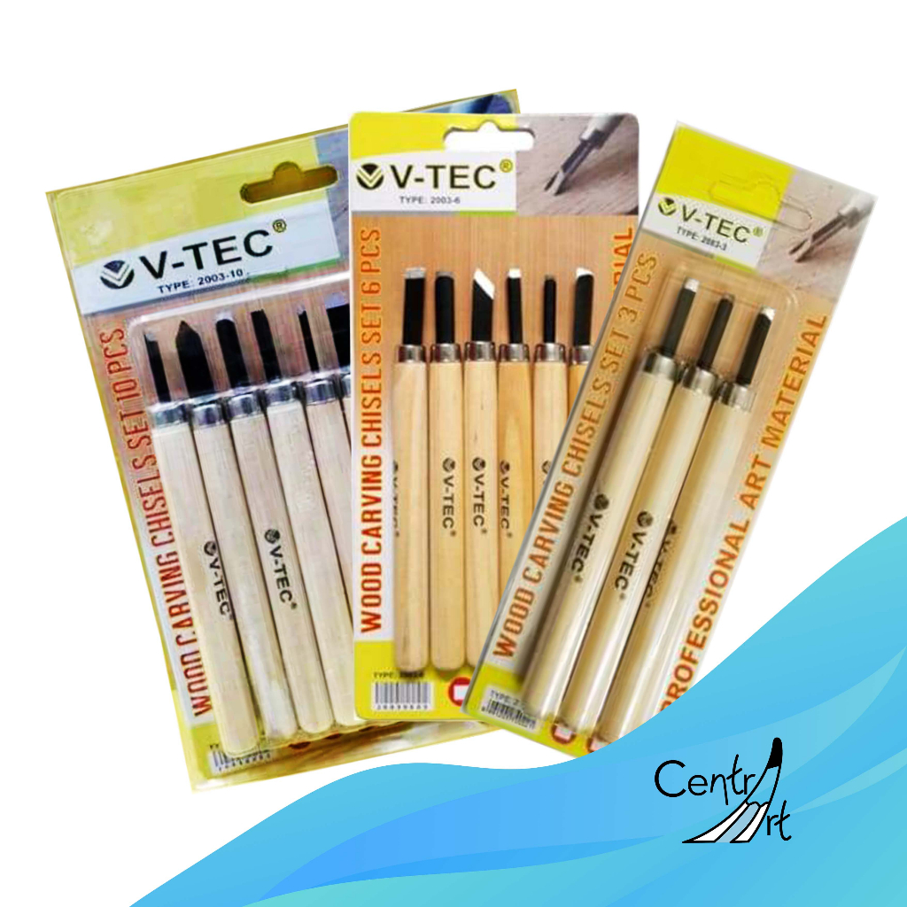 Jual Vtec Wood Carving tools set / alat ukir kayu / pisau ukir kayu ...