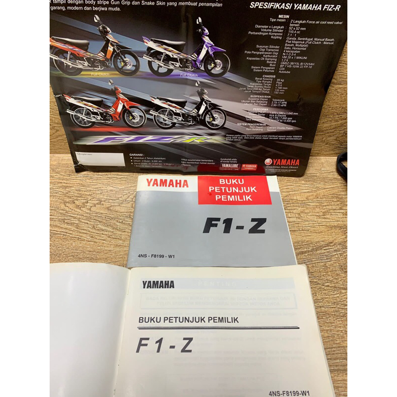 Jual Buku Petunjuk Pemilik Yamaha F1Z Original | Shopee Indonesia