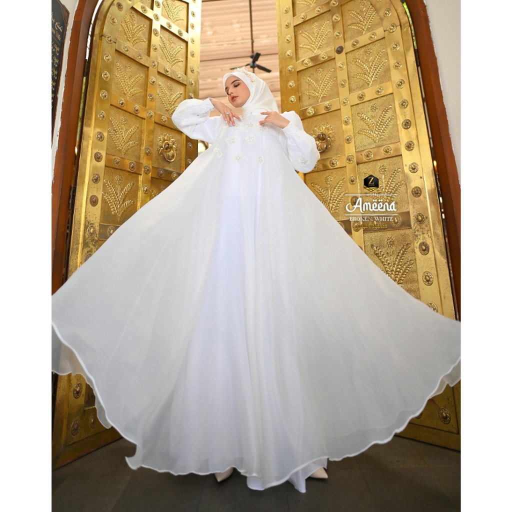 Jual AMEENA DRESS || RAYA VAGANZA SERIES || BY ZALIFA | Shopee Indonesia