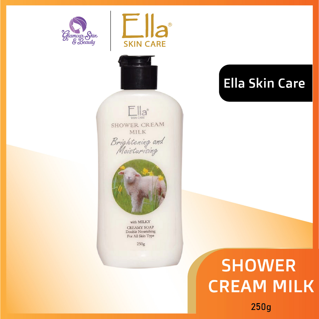 Jual Ella Skincare Shower Cream Milk with AHA, Niacinamide, Licorice ...