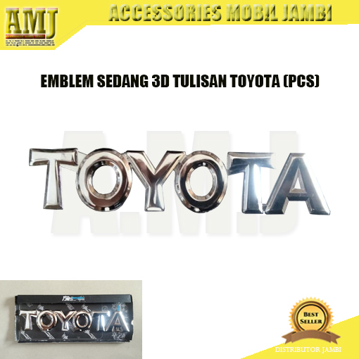 Jual EMBLEM SEDANG 3D TULISAN TOYOTA (PCS) | Shopee Indonesia