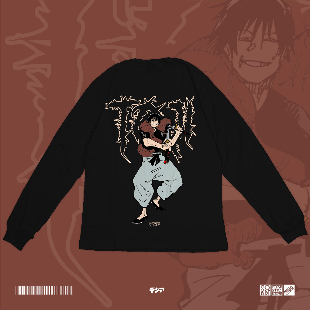 Jual Longsleeve Toji Fushiguro Jujutsu Kaisen Zenin Megumi Kaos Anime ...