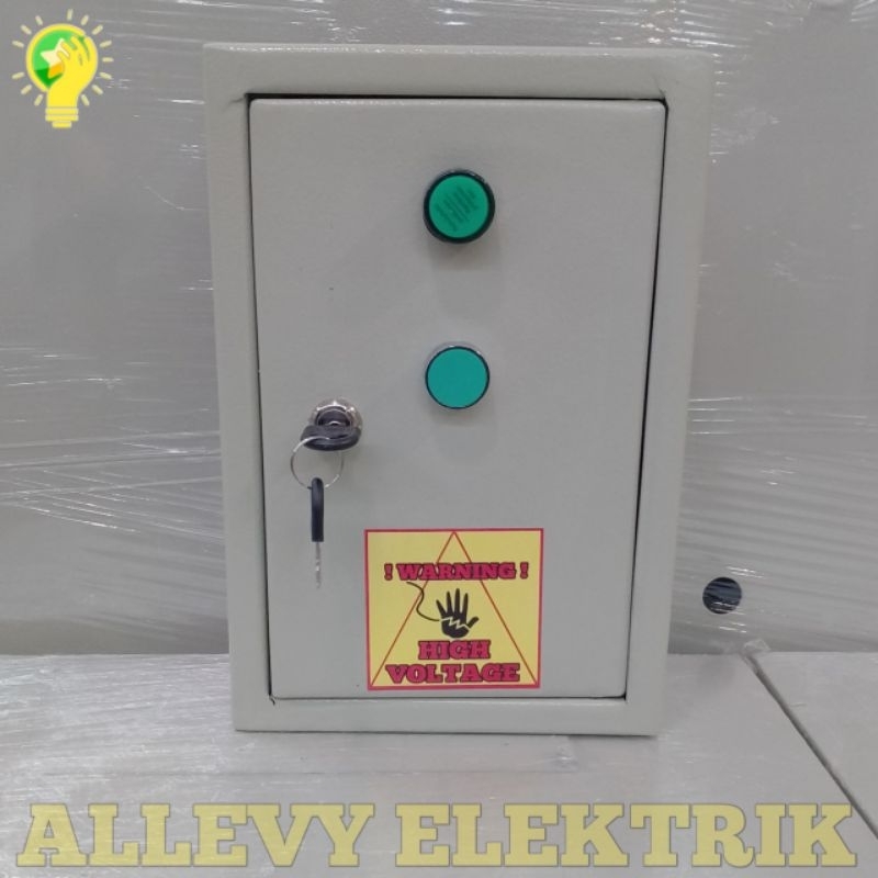 Jual BOX PANEL INDOOR 20X30X12 DILENGKAPI PILOT LAMP & PUSH BUTTON ...