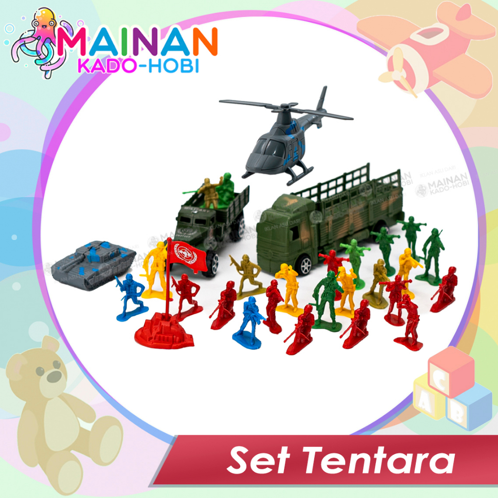 Jual SET MAINAN SENSORIK ANAK TENTARA SOLDIERS ARMY STORY | Shopee Indonesia