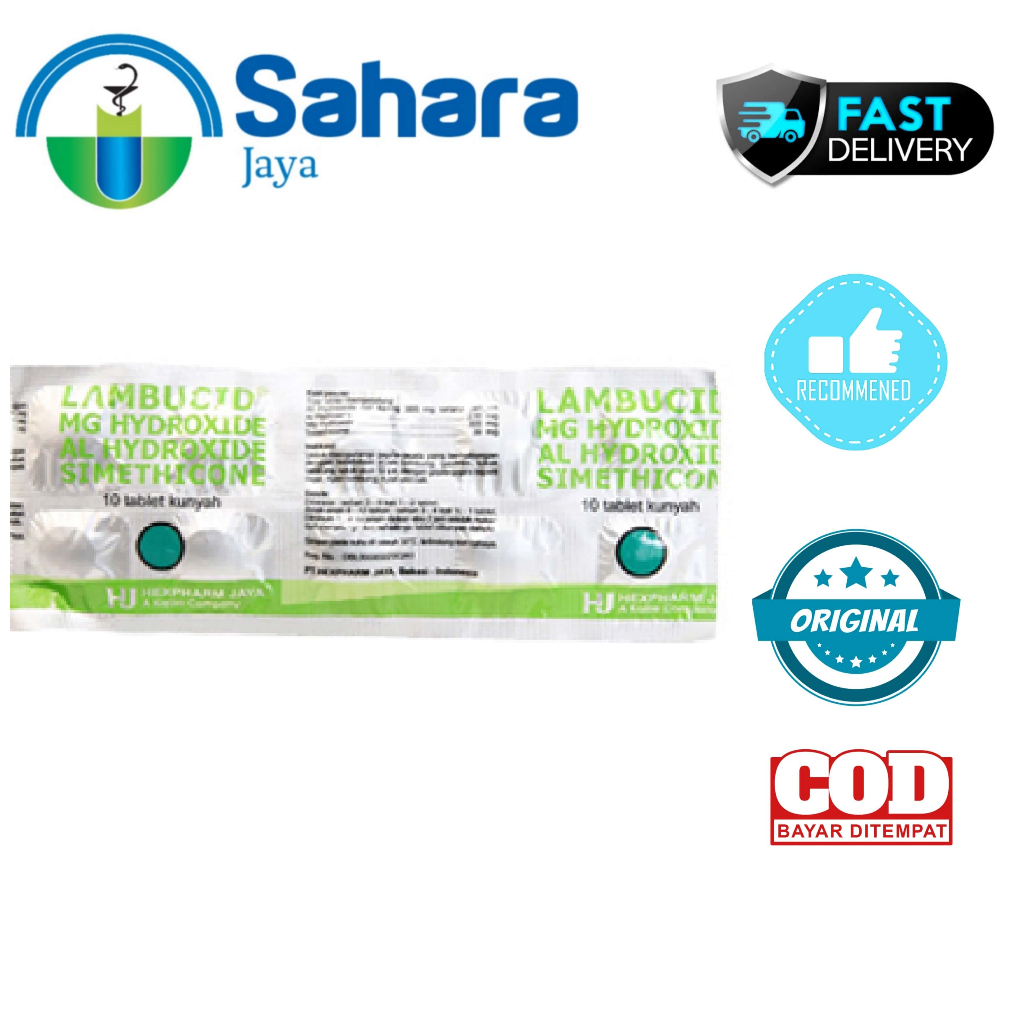 Jual [SJ] Lambucid 10 Tablet PER STRIP / Obat Pencernaan Lambung / Maag ...