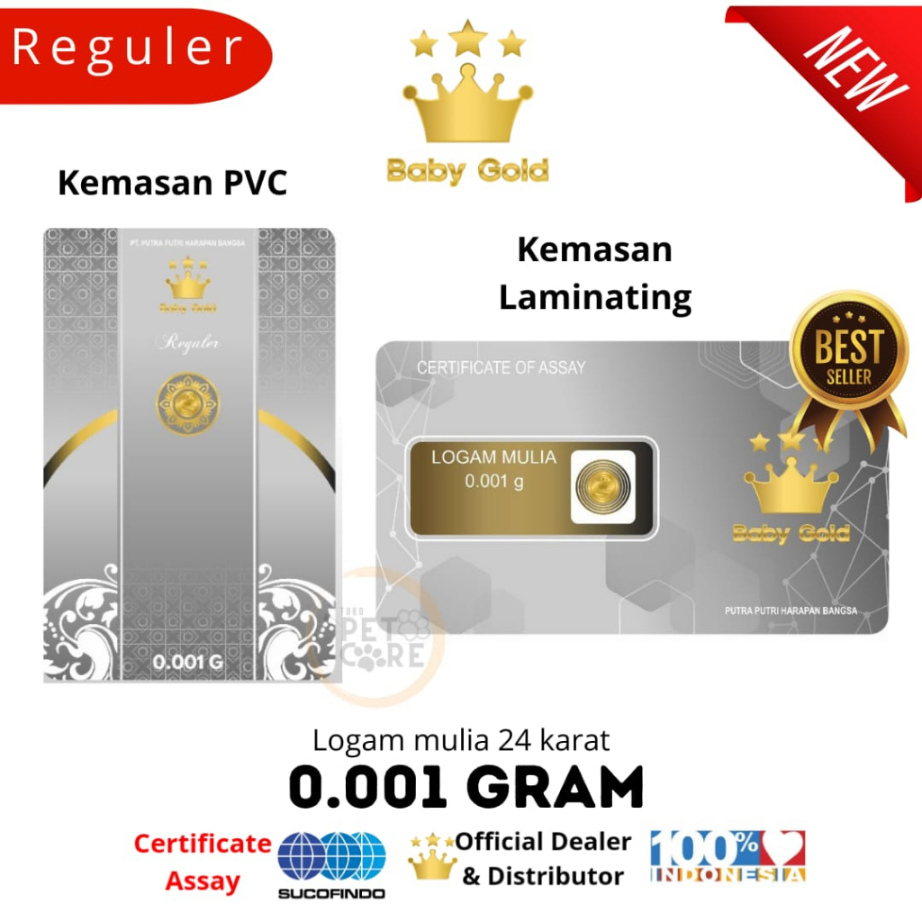 Jual Baby Gold / ROSE GOLD Emas Mini Logam Mulia 0.001 Gram | Shopee ...