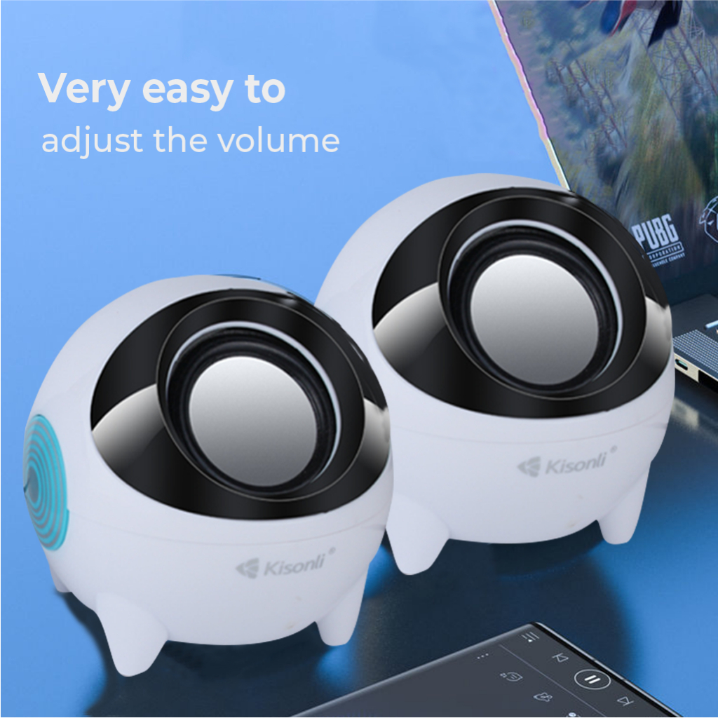 Jual Kisonli K800 Speaker Laptop Mini Usb Super Bass - Putih | Shopee ...