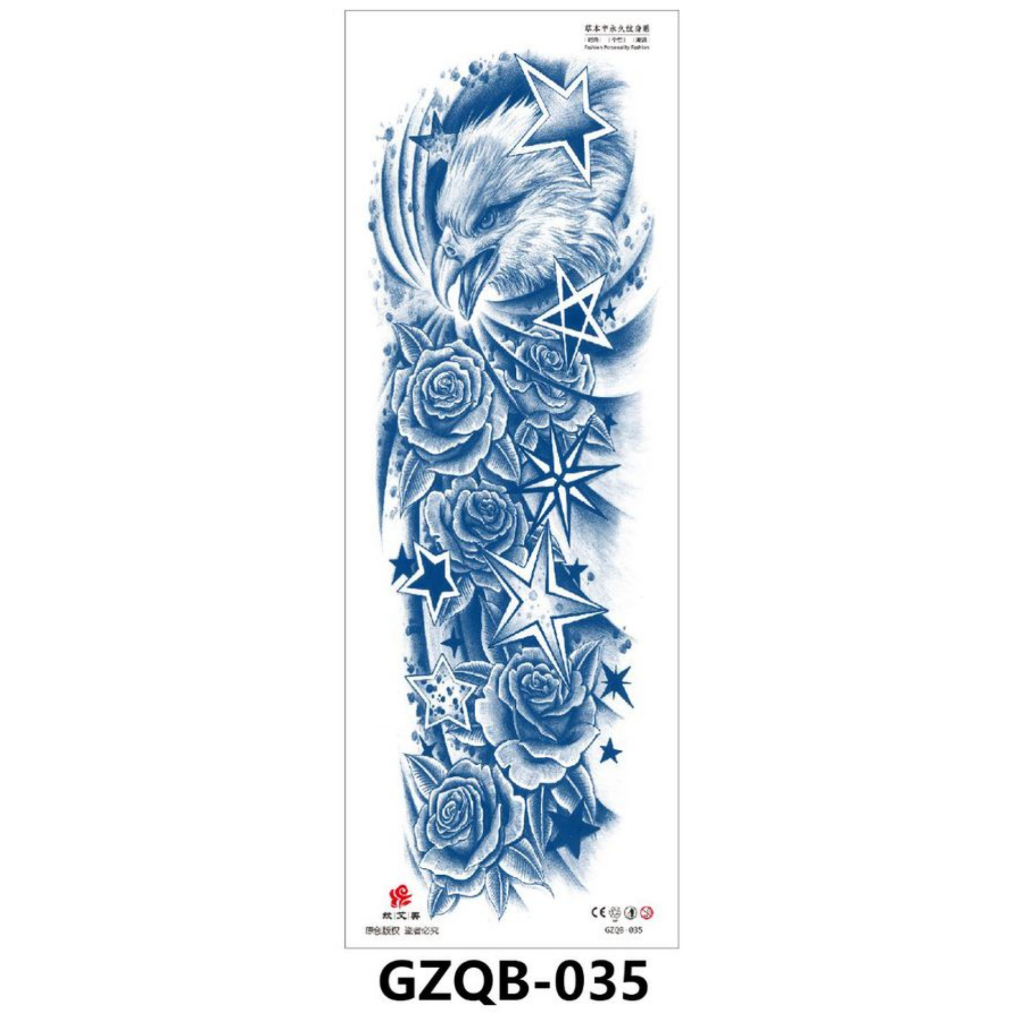 Jual Tato Temporer Ukuran 17cm x 48cm Motif Sayap Bunga GZQB 048 Tato ...
