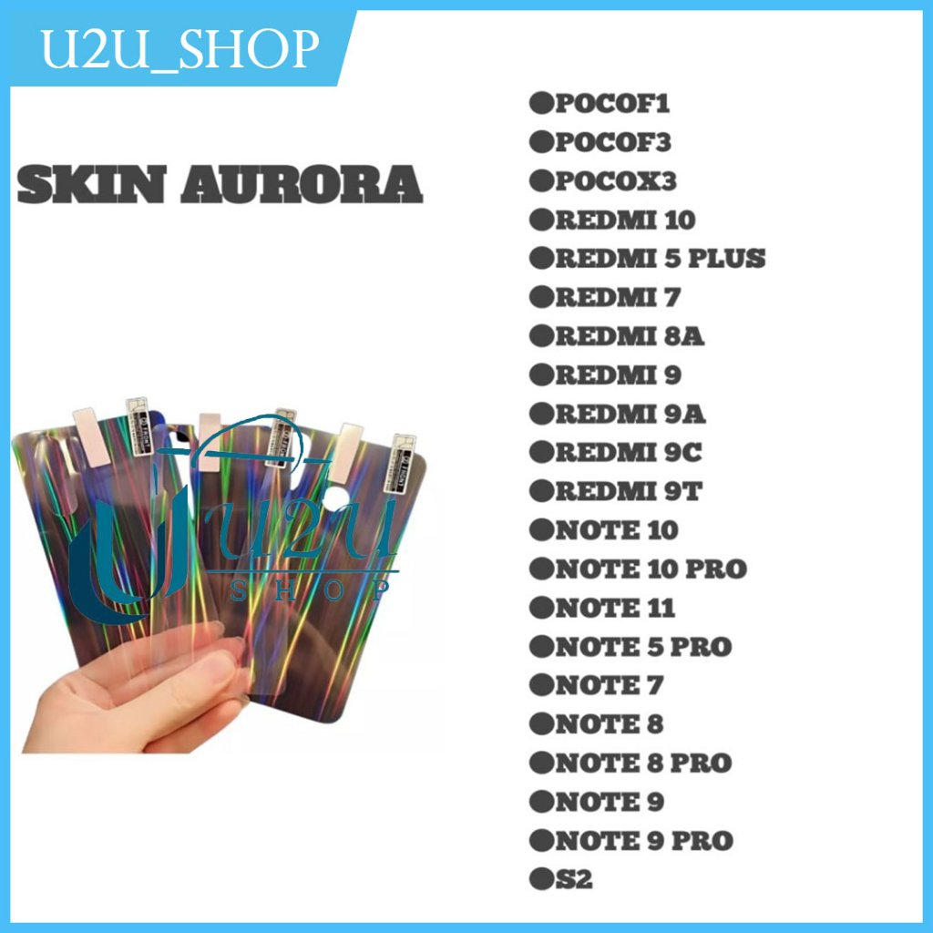 Jual Skin Aurora Graskin Back Xiaomi Poco F1 F3 X3 Redmi 5 Redmi 7 ...