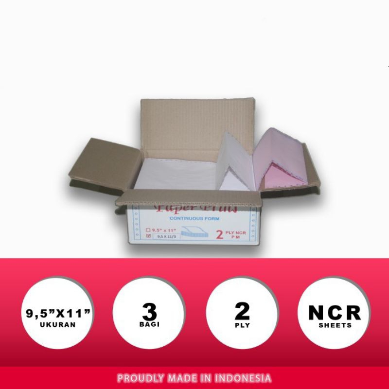 Jual Kertas komputer continuous form 2ply rangkap 2 bagi 3 PDAM PLN ...