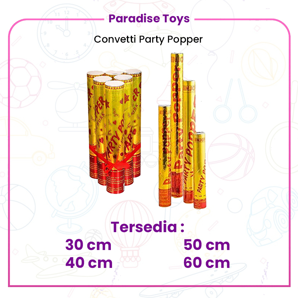 Jual Convetti Party Popper Convety Pesta Varian Ukuran 30 40 50 60 cm ...