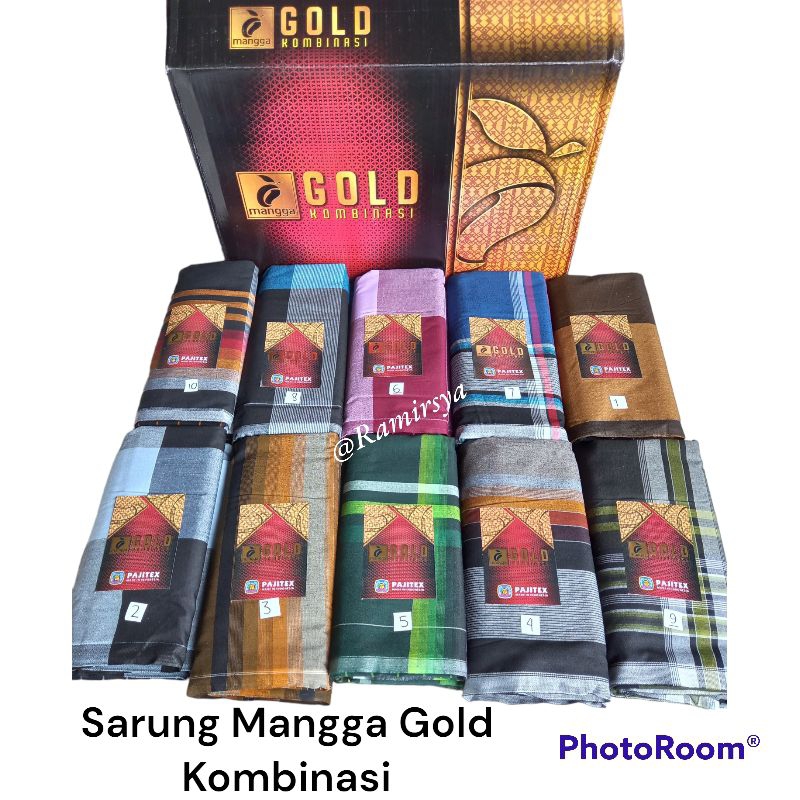 Jual Sarung Mangga Gold Kombinasi reguler produksi pajitex | Shopee ...