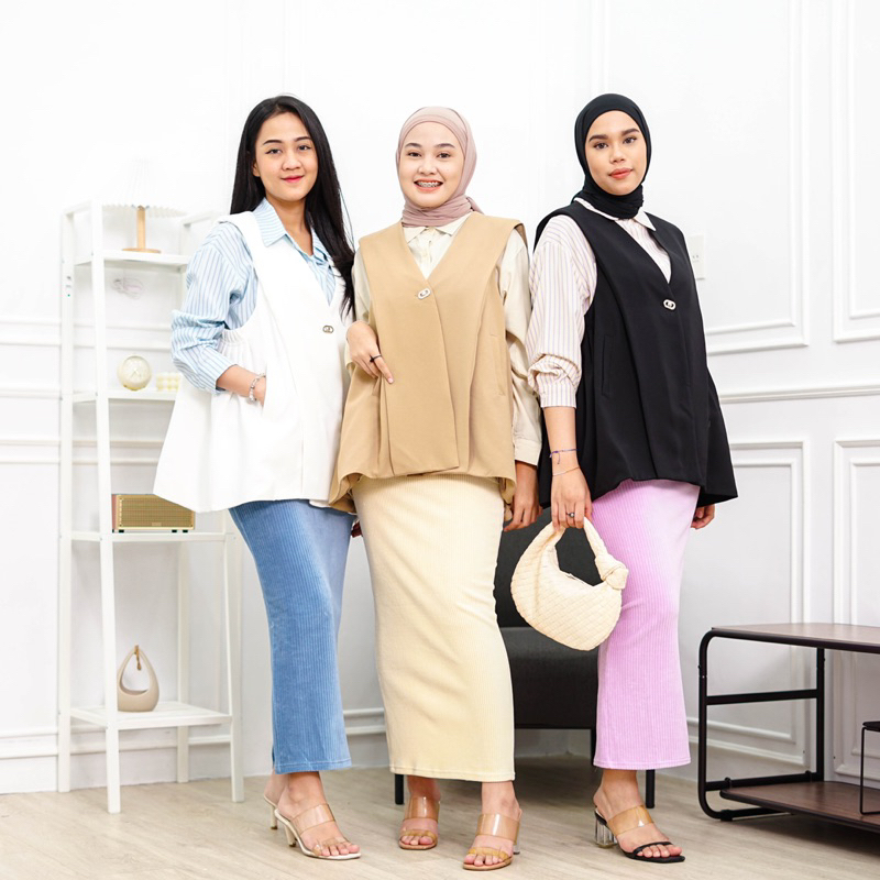 Jual CALARA SPAN SKIRT DG | Shopee Indonesia