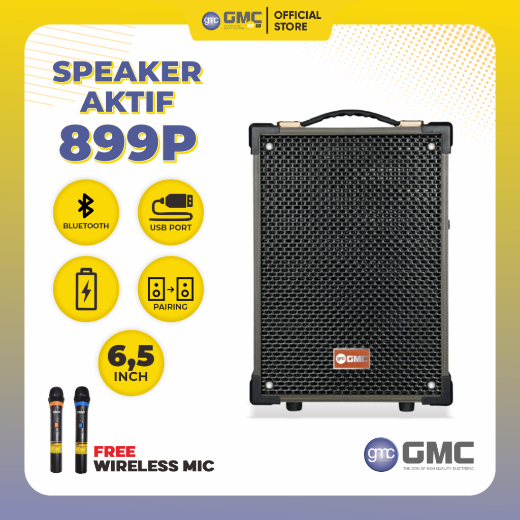 Jual GMC SPEAKER 899P MULTIMEDIA BLUETOOTH + 2 MIC WIRELESS | TERMURAH ...