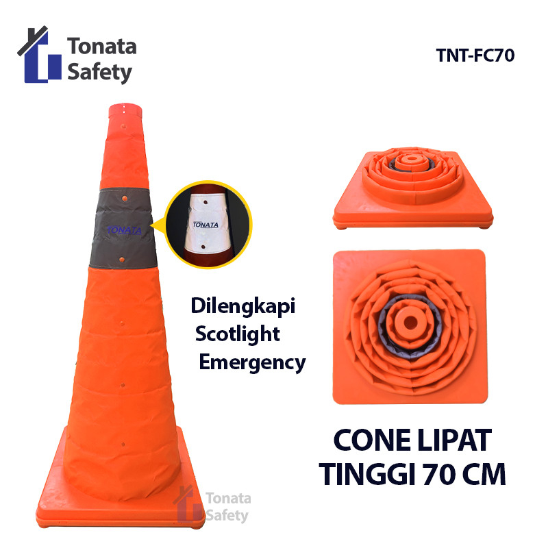Jual Foldable Traffic Cone Emergency 70 cm / Kerucut Lalu Lintas Lipat | Shopee Indonesia