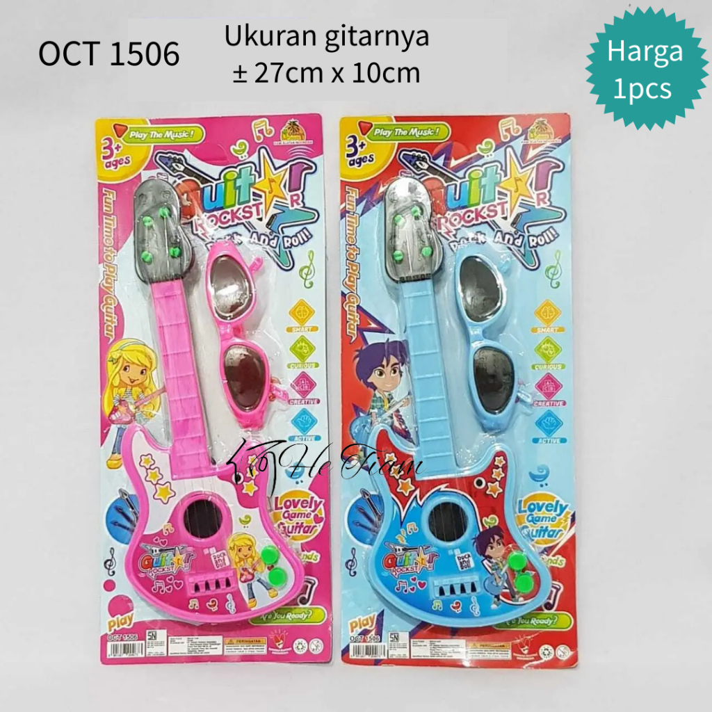Jual Mainan Anak Gitar Guitar Rockstar & Kacamata OCT1506 / Mainan ...