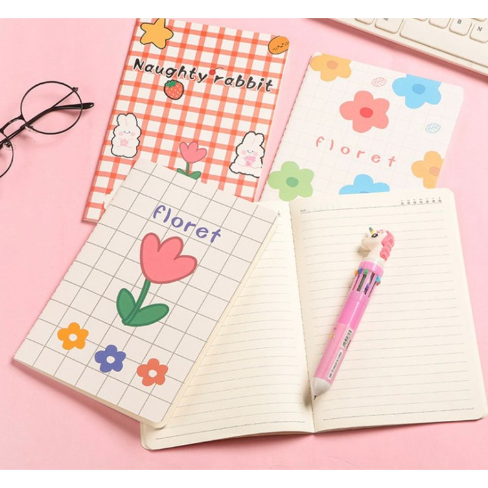 Jual SS Notebook Buku Catatan A5 Non Ring Motif Kartun Lucu Buku Tulis ...