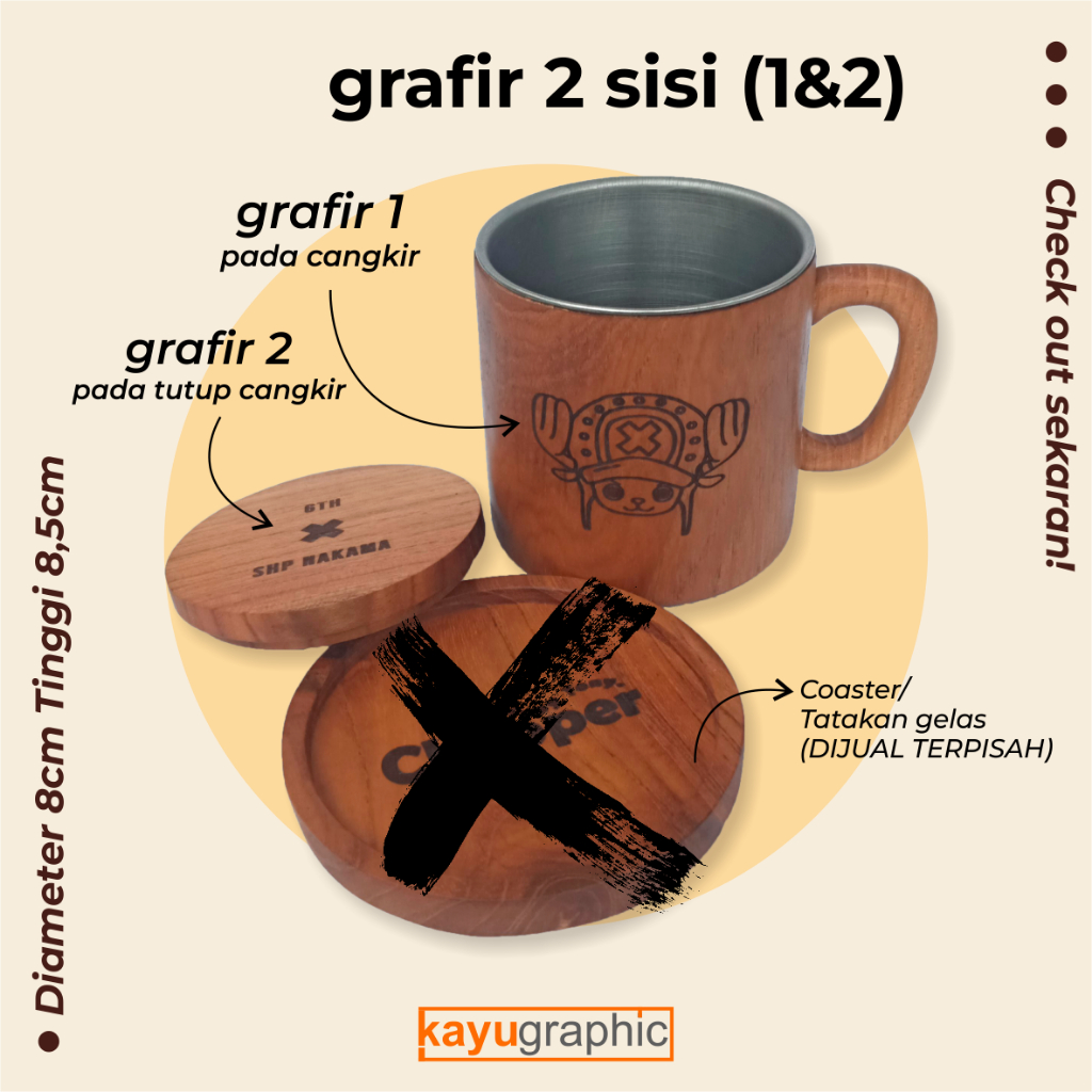 Jual gelas kayu/cangkir kayu custom nama | Shopee Indonesia