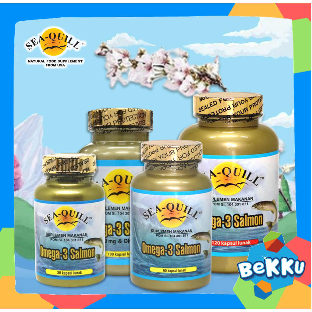 Jual Sea Quill Omega 3 Salmon Series / Sea-Quill Vitamin / Suplemen ...
