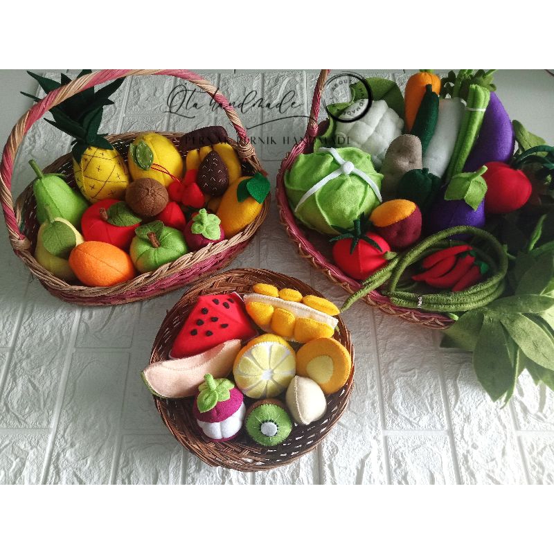 Jual Mainan Buah Flanel / Mainan Edukasi / Pengenalan Nama Buah ...