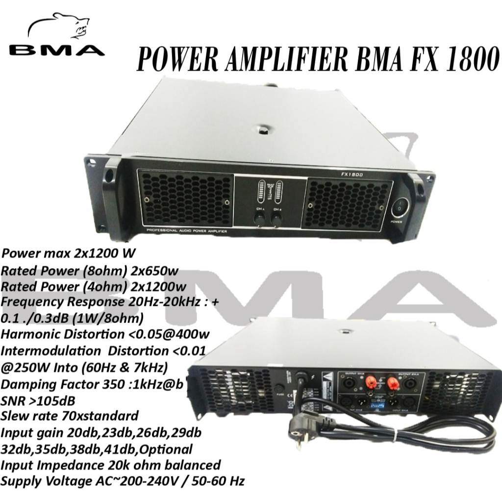 Jual POWER AMPLIFIER BMA FX-1800 | Shopee Indonesia