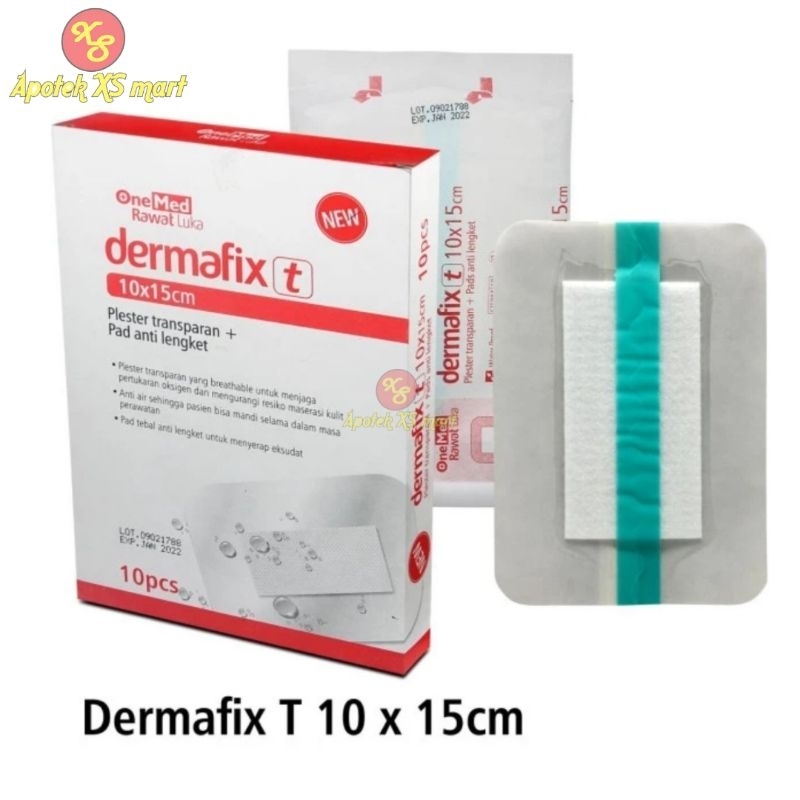 Jual ONEMED DERMAFIX T 10CM X 15CM PCS PLESTER TRANSPARAN STERIL KEDAP ...